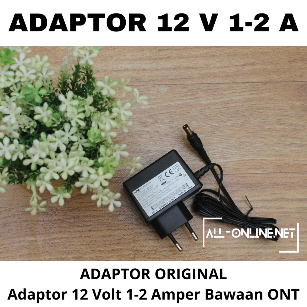 Jual Adaptor 12V 1-2A ORIGINAL ONT | Shopee Indonesia
