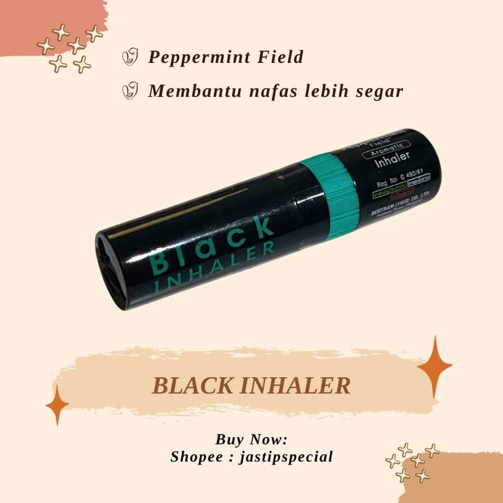 Jual Black Inhaler Alat Sedotan Hidung Buntu Peppermint Field | Shopee ...