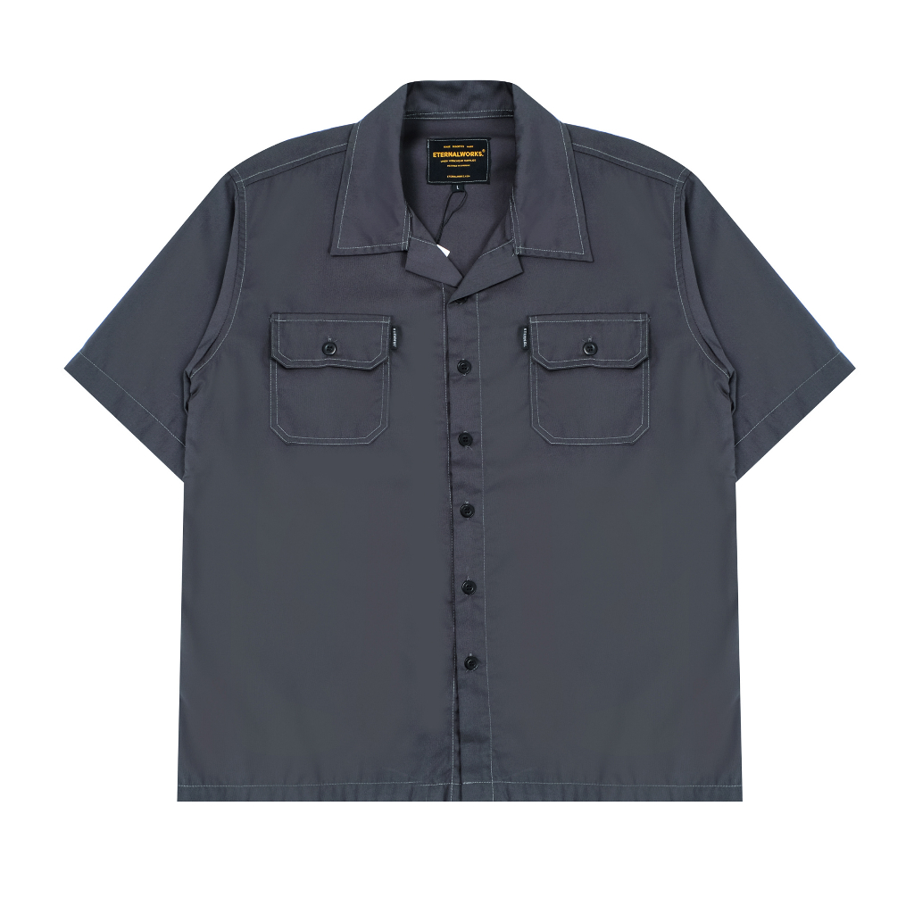 Jual ETERNALWORKS - Workshirt Stone Grey | Shopee Indonesia