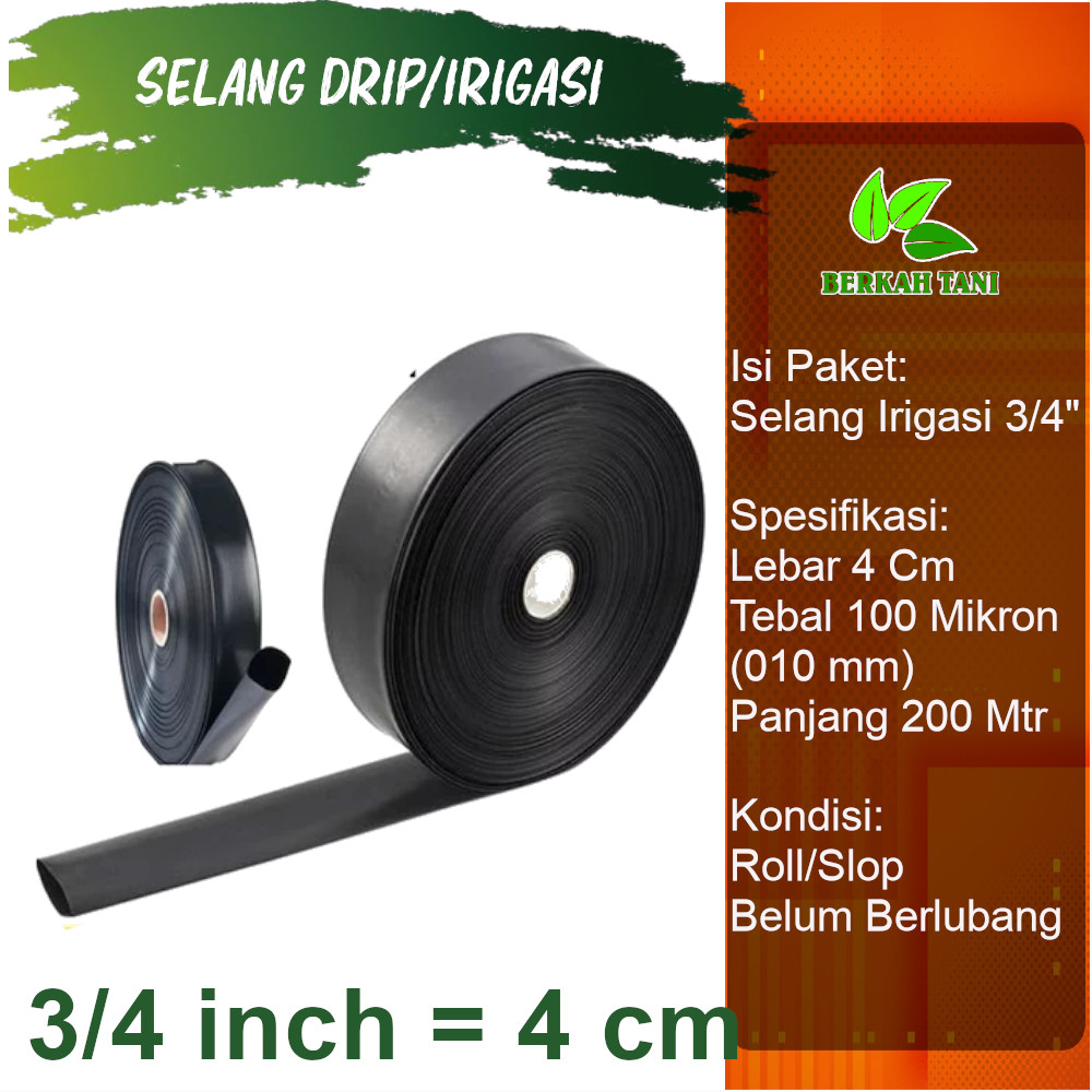 Jual Selang Drip Selang Irigasi 4 Cm Tebal 100 Mikron 010 200 Meter ...