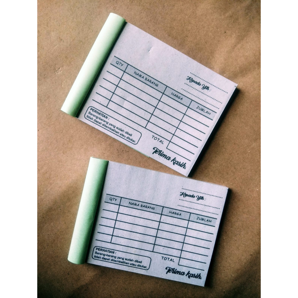 Jual Nota Blanko ukuran 1/8 folio LANDSCAPE | Shopee Indonesia