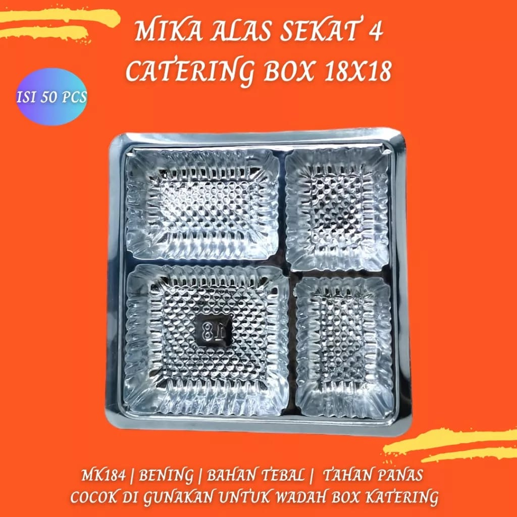 Jual Mika Plastik Sekat 4 Size18X18 Isi 50 lembar (MK184) | Shopee Indonesia