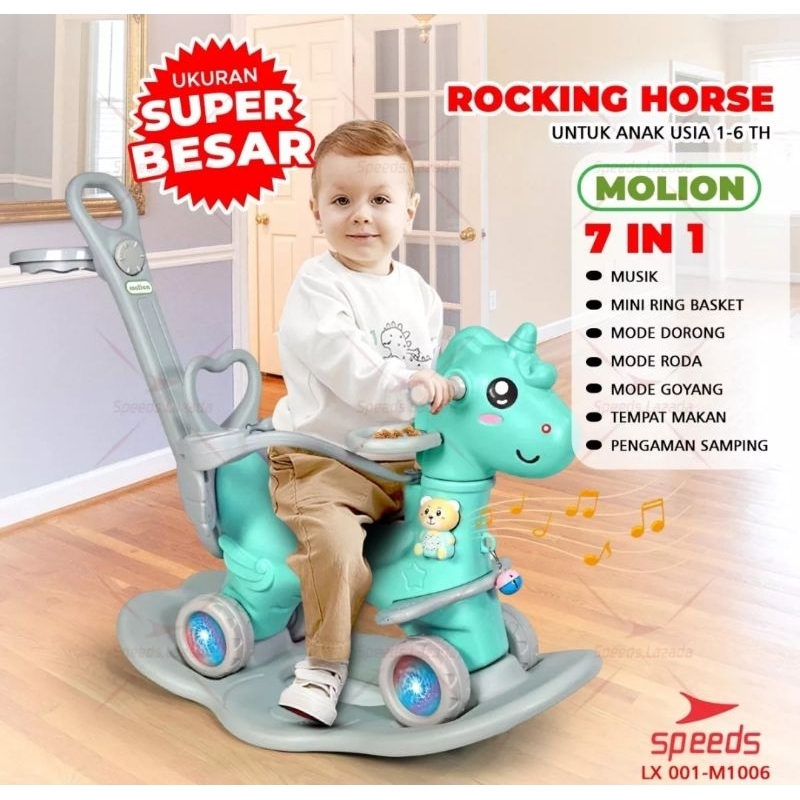 Jual SPEEDS Mainan Anak Kuda Ride On Kuda Dorong Jungkat Jungkit Mainan ...
