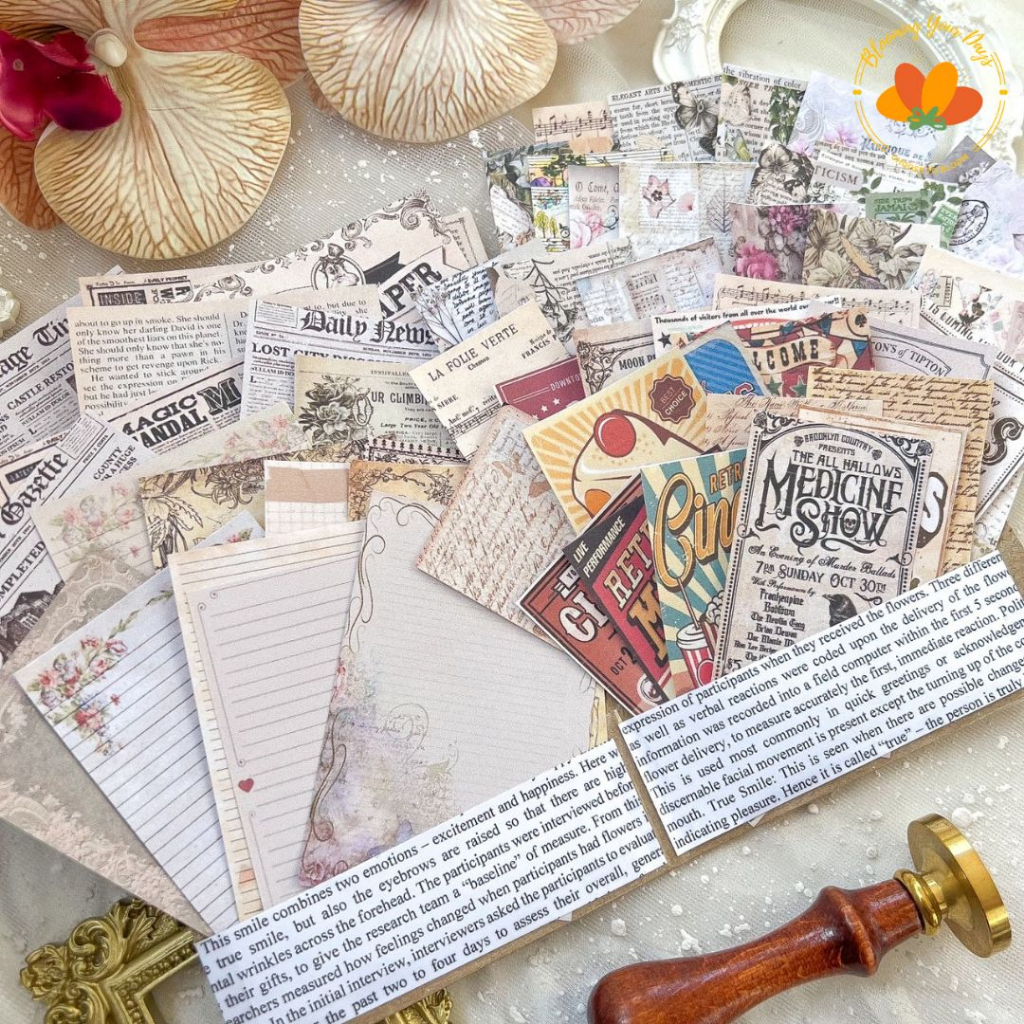 Jual 60pcs Journaling Jurnal Kit journal kit vintage deco diari DIY ...