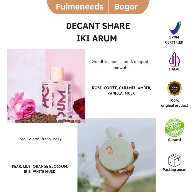 Jual [Decant Share] Iki Arum - Gendhis | Loro | Shopee Indonesia