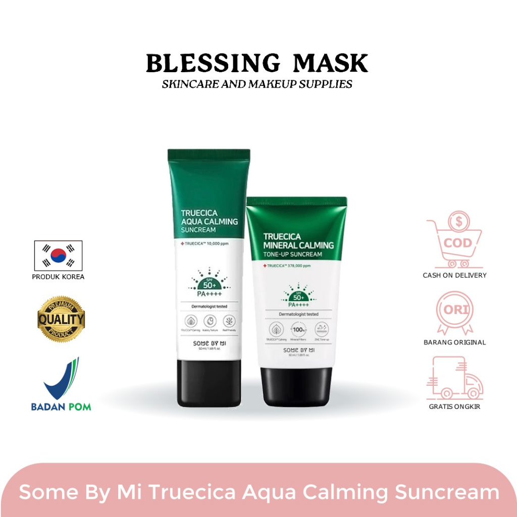 Jual Somebymi Truecica Mineral 100 calming suncream | Aqua Soothing ...