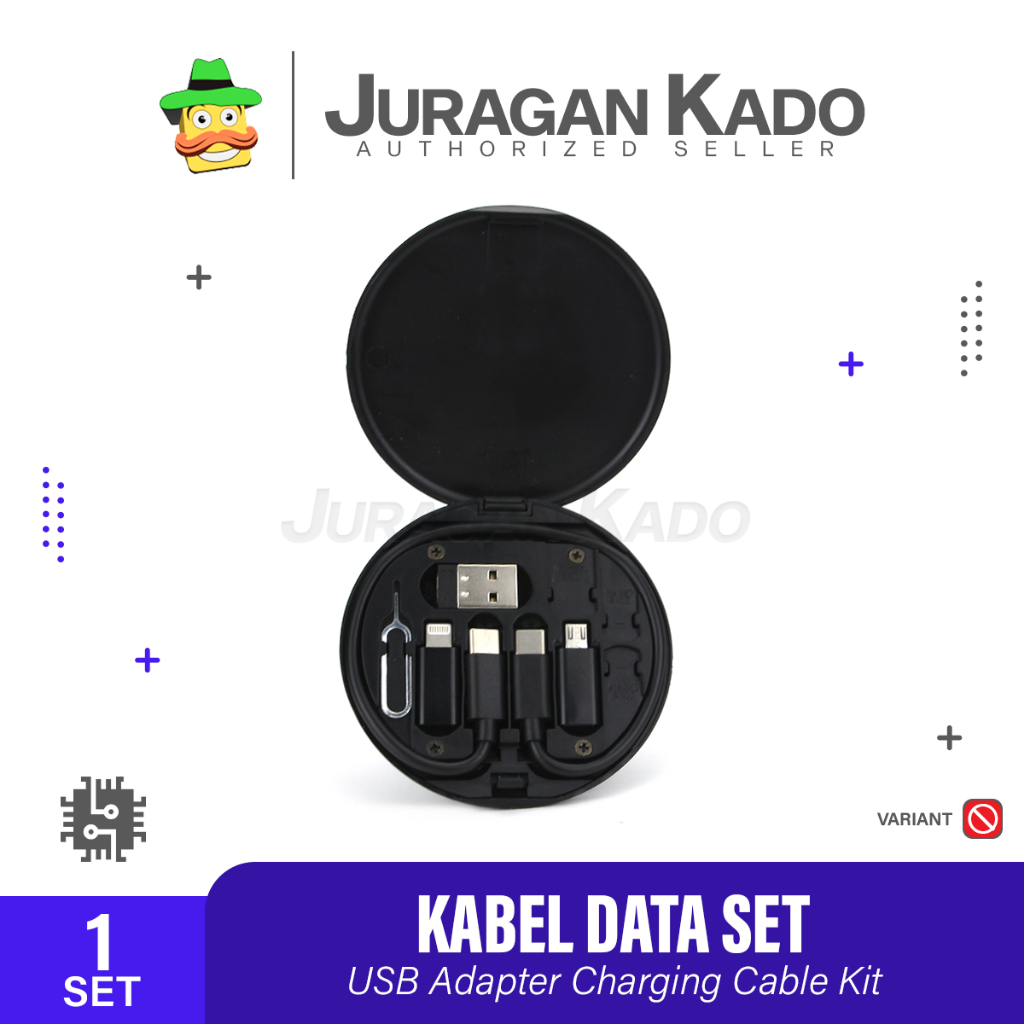 Jual USB CABLE ALL IN ONE SET KABEL MICRO TYPE C ANDROID LIGHTNING ...