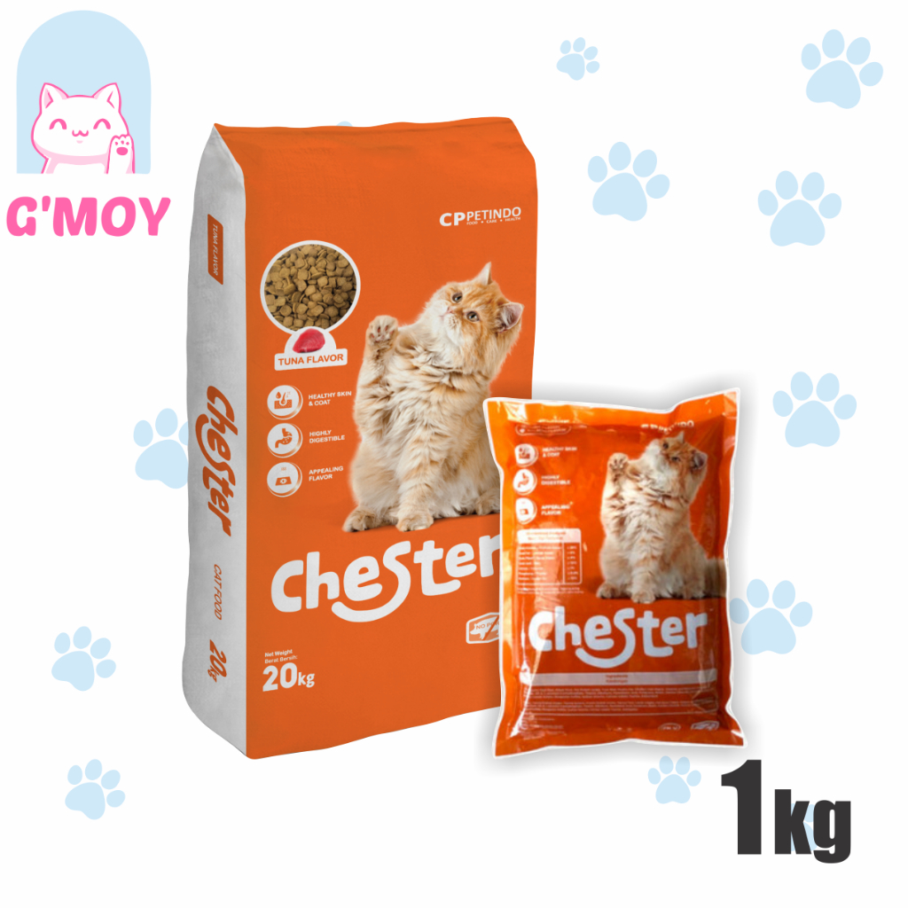 Jual CHESTER Cat Food Tuna Makanan Kucing Kering 1.kg dan 800 gr ...