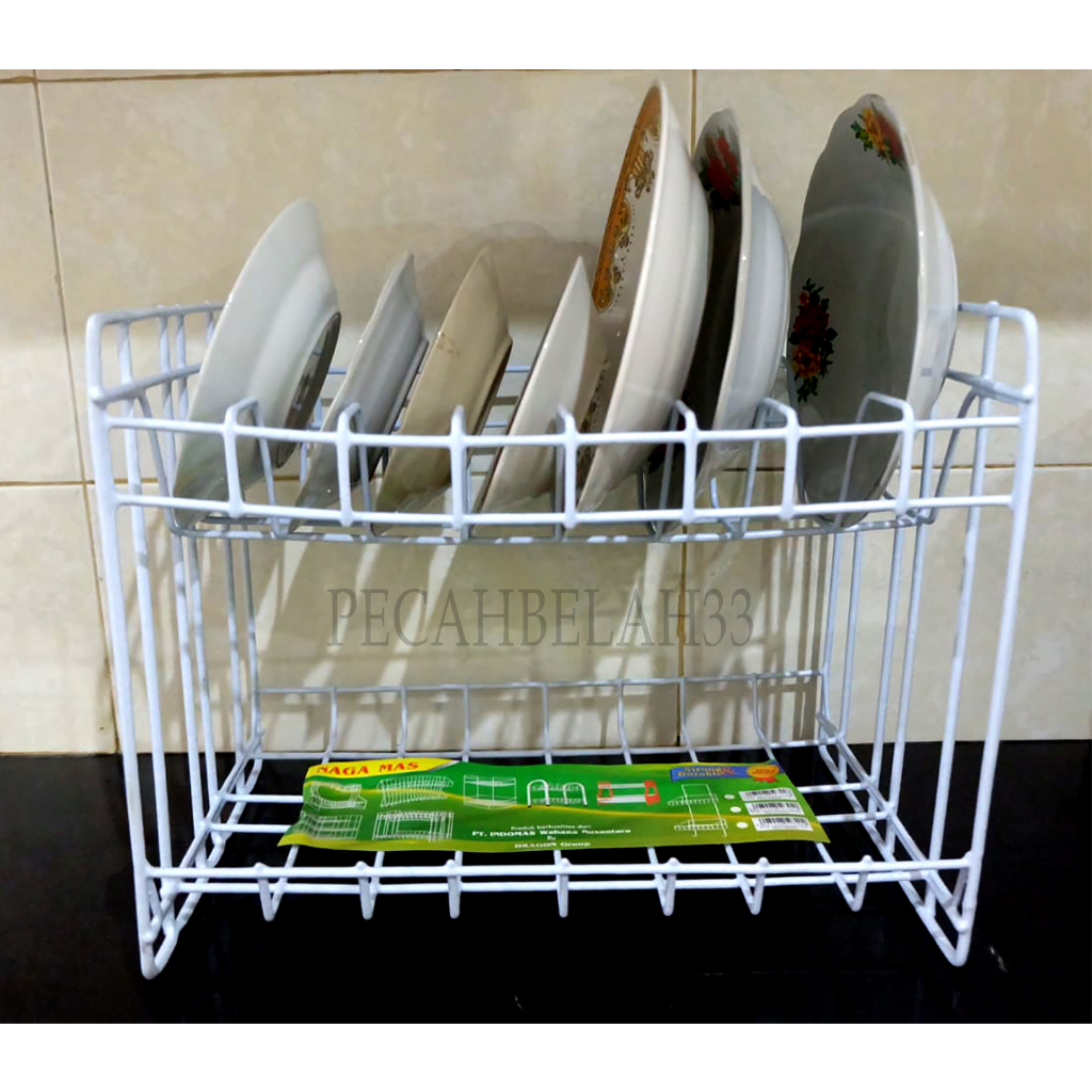Jual RAK PIRING MEJA/ RAK PIRING ANTI KARAT/ NAGAMAS /2 TINGKAT/RP722 ...