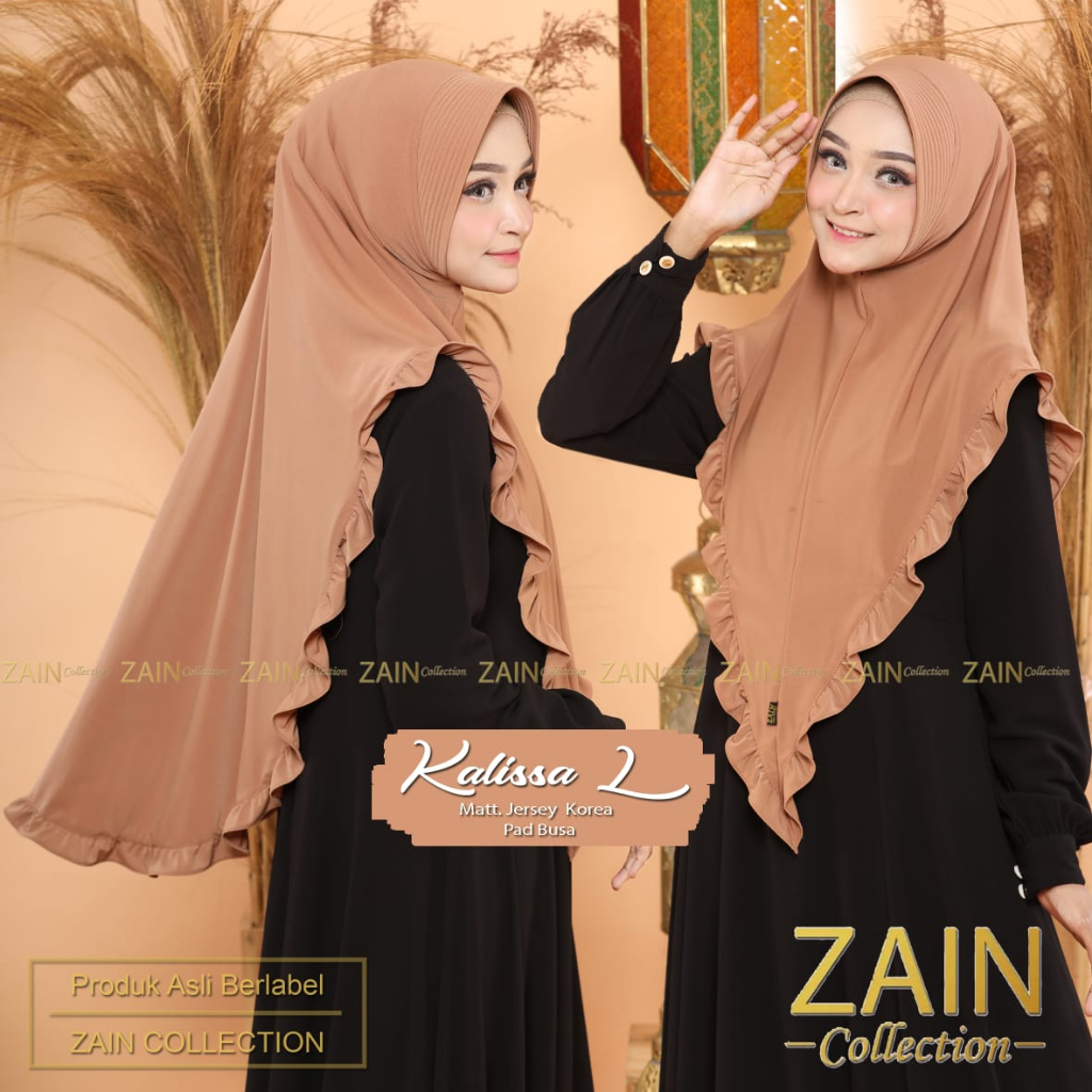 Jual Jilbab Instan Standar Khalisa size L Ori Zain Collection | Shopee ...