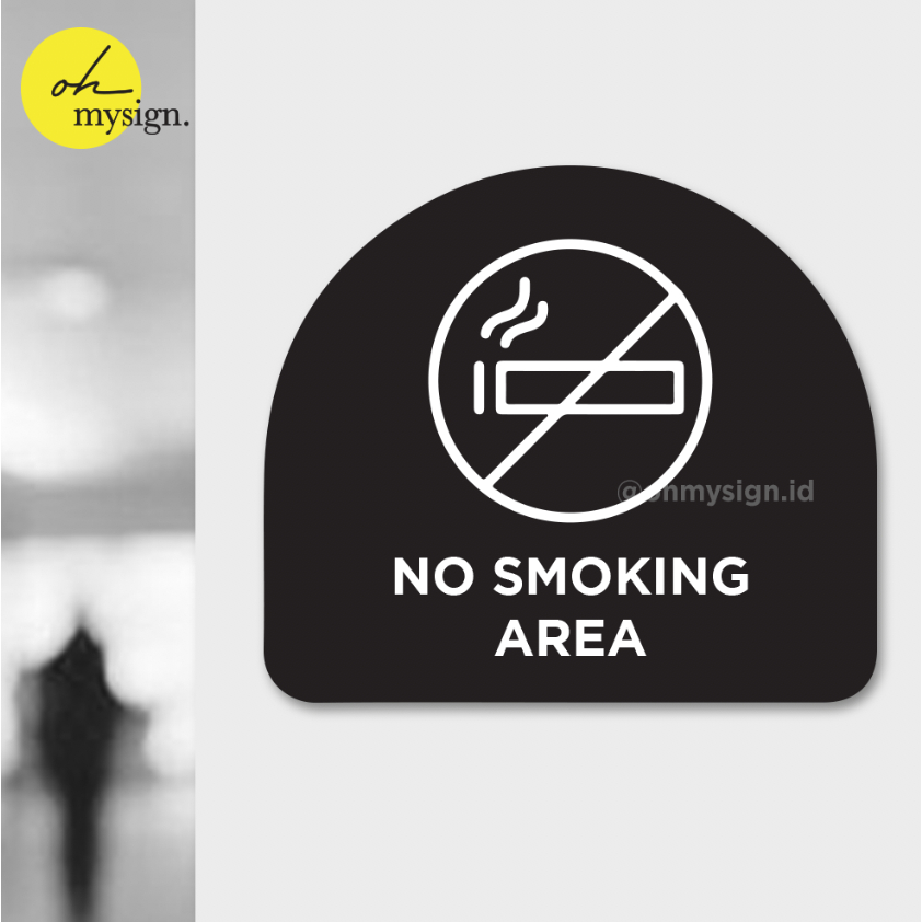 Jual Sign Board Akrilik No Smoking Papan Acrylic Signage Tempel ...