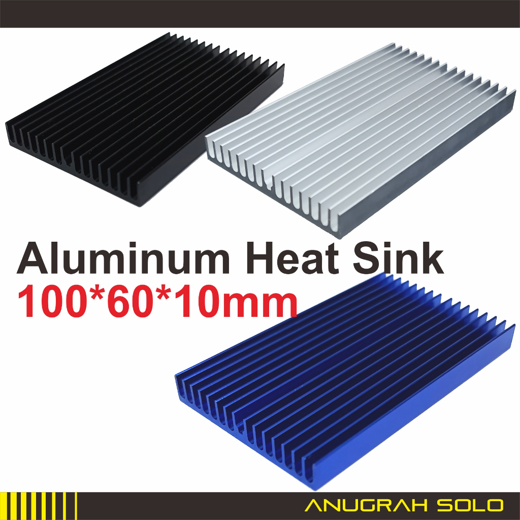 Jual Heatsink Aluminium Pendingin Heat Sink Sirip 10cm x 6cm x 1cm ...