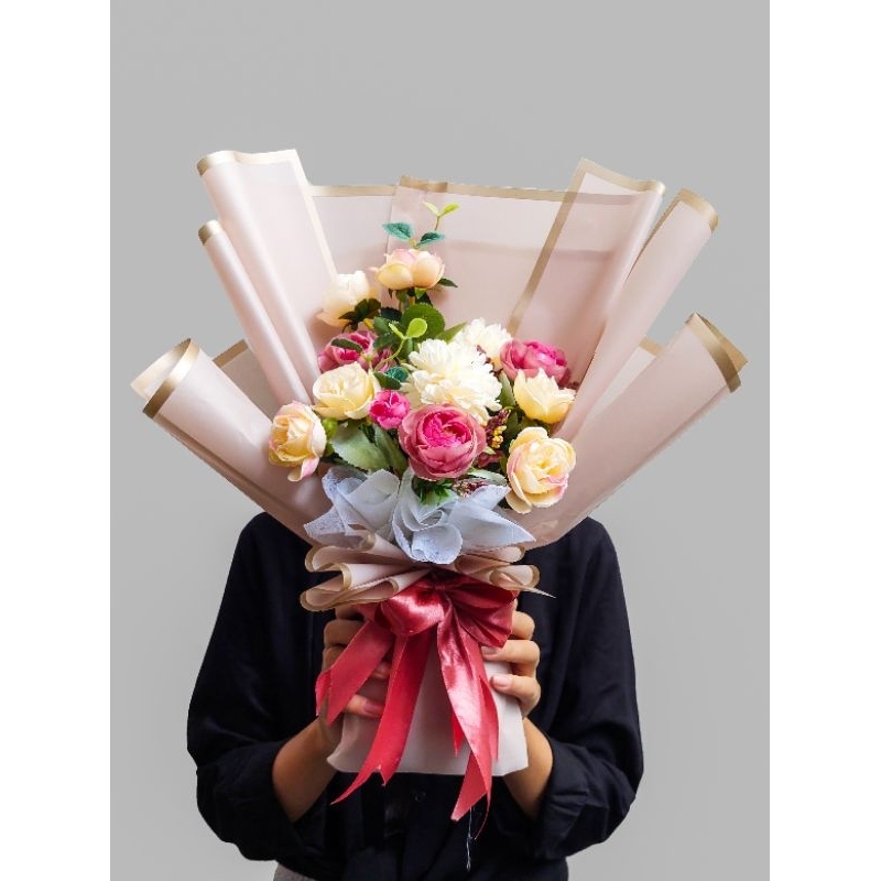 Jual flowers bouquet/ buket bunga artificial/buket bunga plastik/buket ...