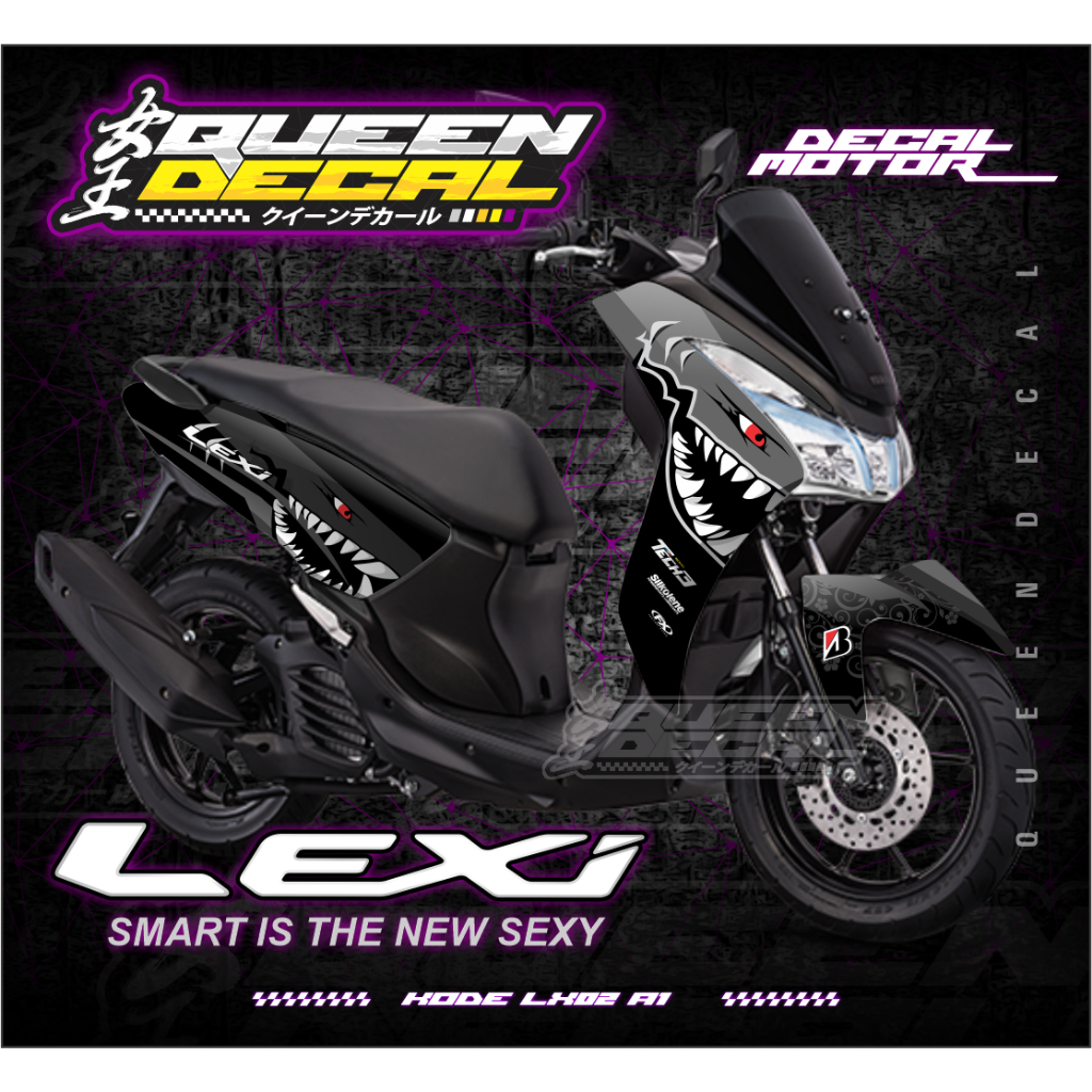 Jual STIKER DECAL FULLBODY LEXI 125 - DESAIN SHARK SERIES - CUSTOM ...