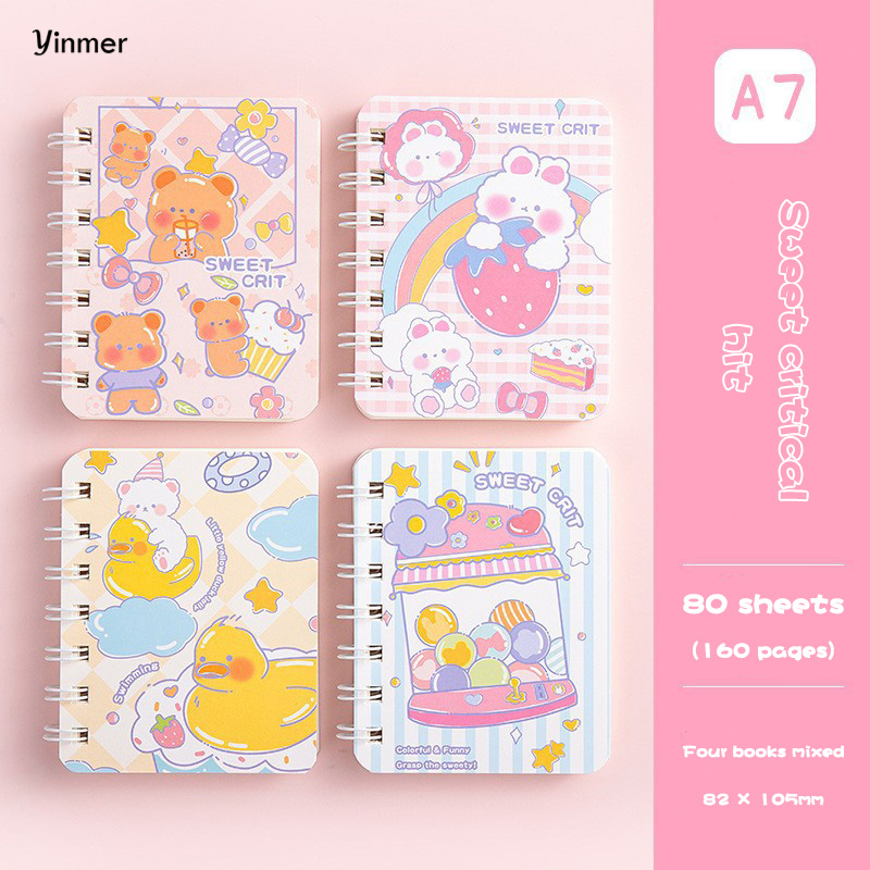 Jual COD NOTE BOOK RING MOTIF BUKU MEMO KECIL A7 SPIRAL NOTEBOOK MINI ...
