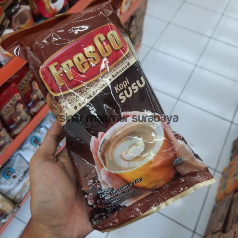 Jual FresCo Kopi Susu Dan Mocca Kemasan Sachet isi 10 / Kopi Susu ...