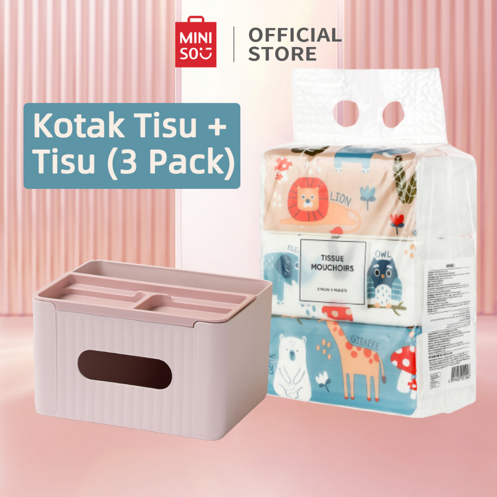 Jual MINISO Kotak Tisu Serbaguna Multifungsi Kotak Penyimpanan ...