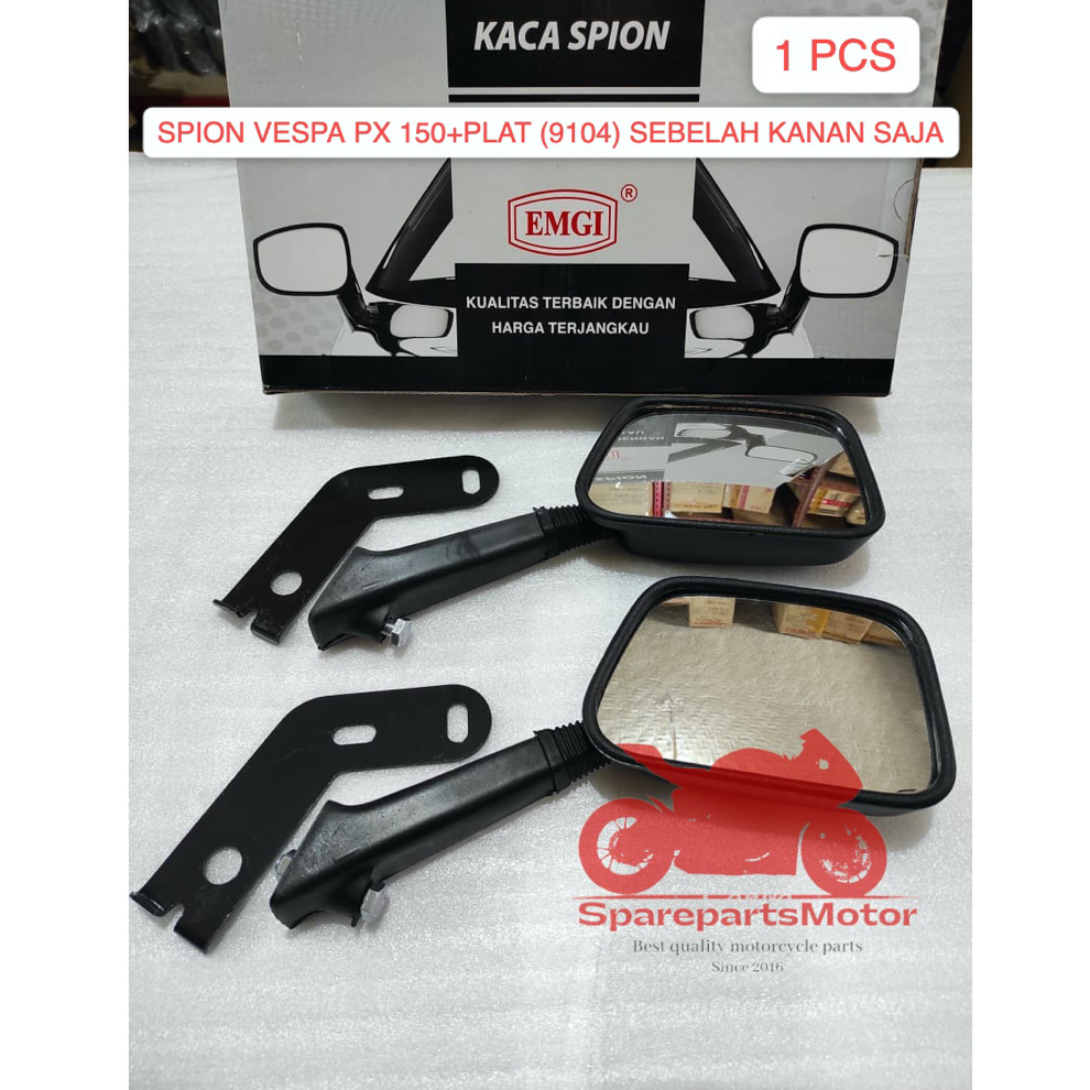 Jual SPION MOTOR EMGI VESPA PX-150 + PLAT (9104) KACA CEMBUNG (SEBELAH ...