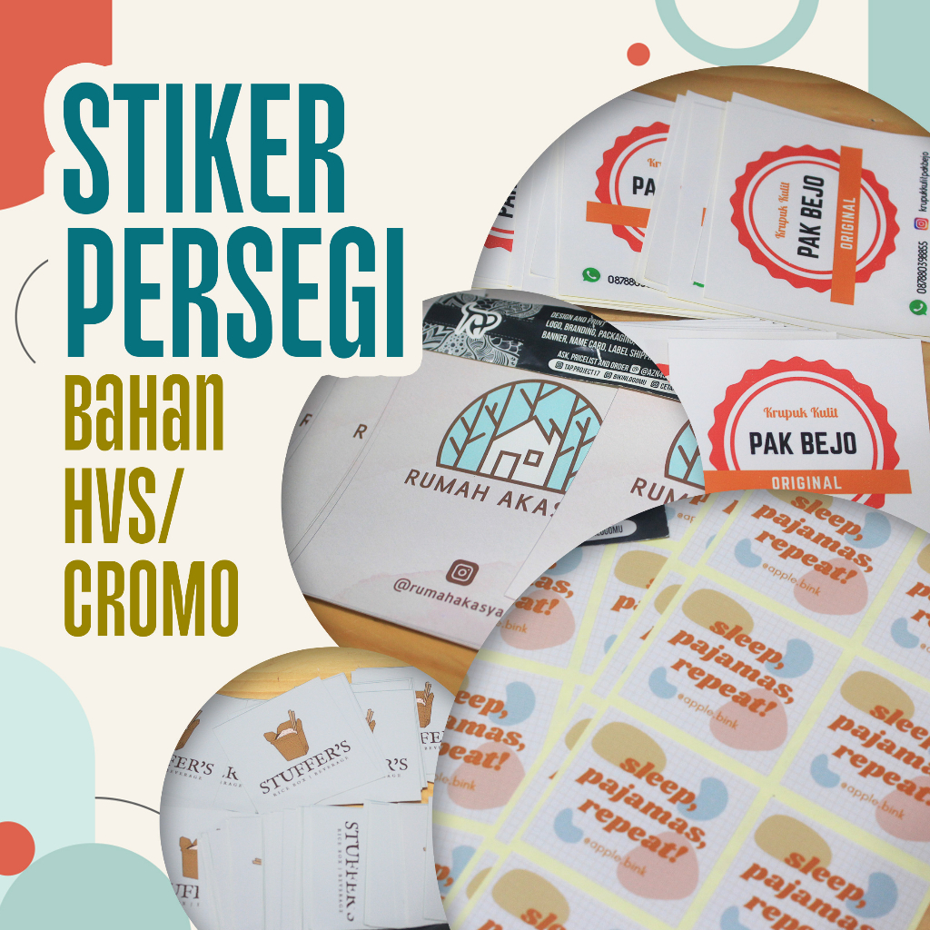 Jual Cetak Stiker Custom Bentuk PERSEGI | Bikin Stiker berbagai Ukuran ...