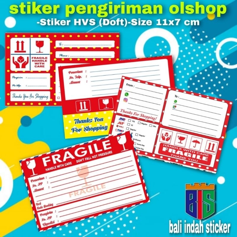Jual (50 pcs) STIKER PENGIRIMAN ONLINE/STIKER LABEL PENGIRIMAN OLSHOP ...