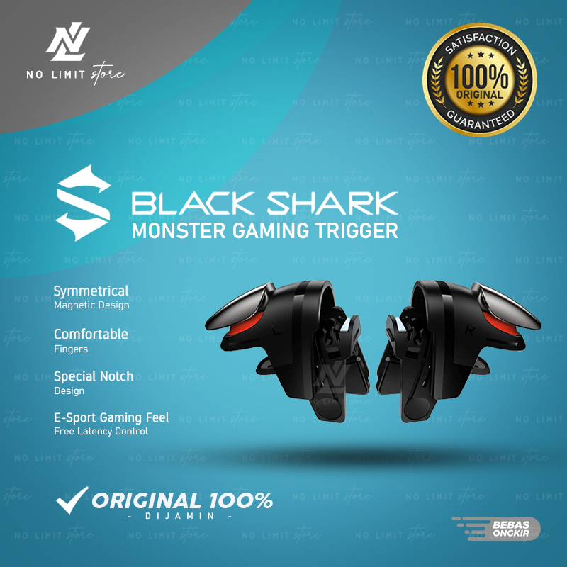 Jual BLACK SHARK Monster Gaming Trigger L1 R1 Controller Gaming PUBG ...
