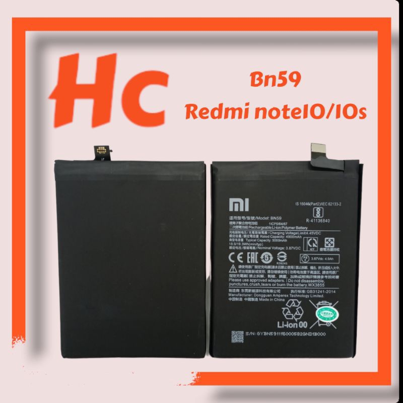Jual Baterai Battery Batre Redmi Note 10/Note 10s/BN59 Original ...