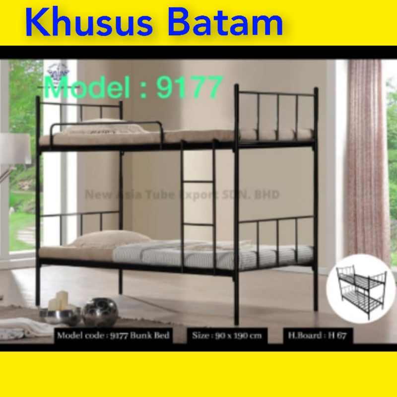 Jual Rangka ranjang besi 2tingkat 9177 Bunk bed (UK. 90x190cm)rangka ...