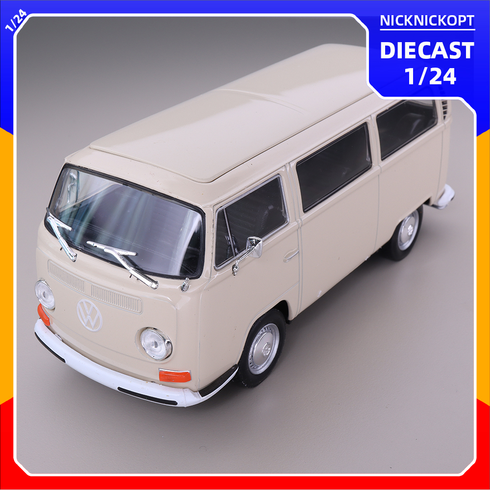 Jual Miniatur Mobil Welly 1972 VW BUS T2 Diecast Skala 1:24 Mainan ...