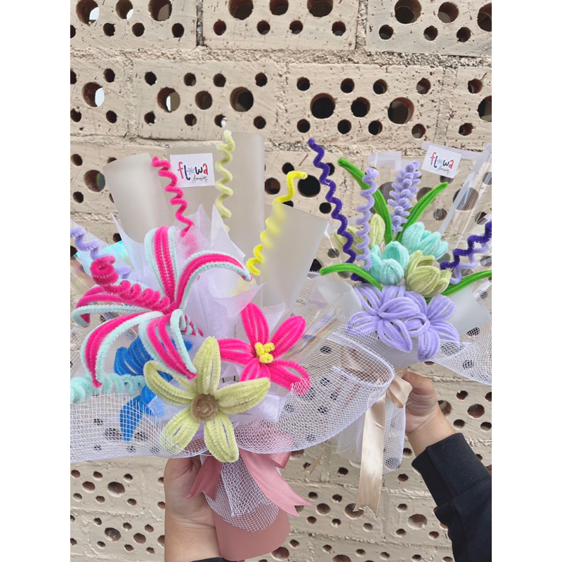 Jual Crayon bouquet | BUNGA KAWAT BULU | PIPE CLEANER FLOWERS | Shopee ...