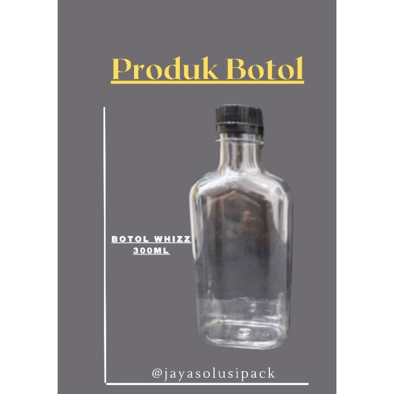Jual (isi 100 pcs)botol plastik whiz 300ml/ botol gepeng oval /isi full ...