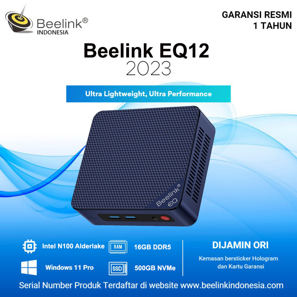 Jual Beelink EQ12 N100 Intel Gen12 16/500GB NVMe Mini PC Windows 11 Pro | Shopee Indonesia