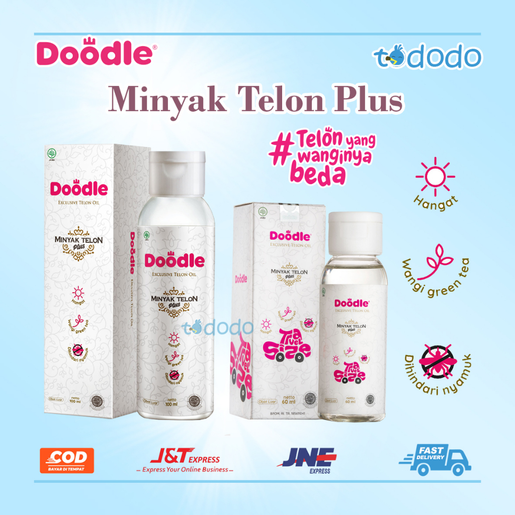 Jual Doodle Telon Oil - Minyak Telon Aroma Green Tea 60ml | Shopee ...