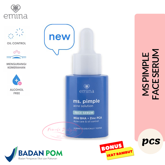 Jual EMINA Ms.Pimple Acne Solution Face Serum 30mL | Shopee Indonesia