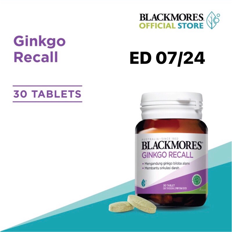 Jual Blackmores Ginkgo Recall 30 tablet / Kemasan baru Ginkgo Action ...