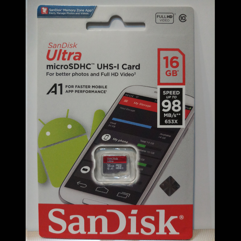 Jual Memory Card | Micro SD 16GB | 32GB | 64GB | 128GB SanDisk Ultra up to 100Mbps Class 10 ...