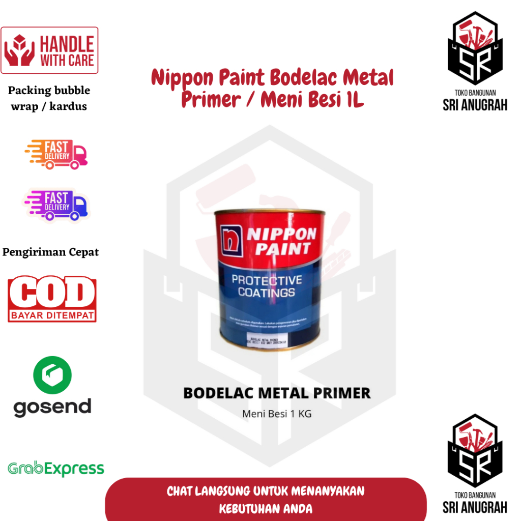Jual Nippon Paint Bodelac Metal Primer / Meni Besi 1L | Shopee Indonesia