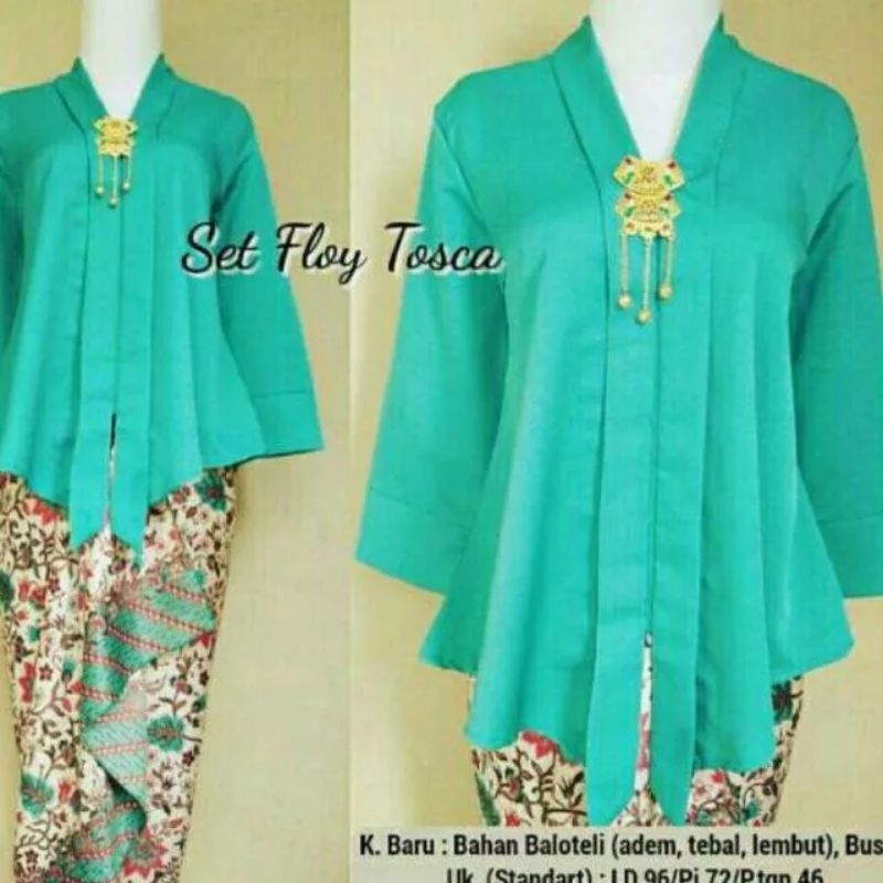 Jual ATASAN FLOY BALOTELLI POLOS / KEBAYA FLOY POLOS / KEBAYA ENCIM ...