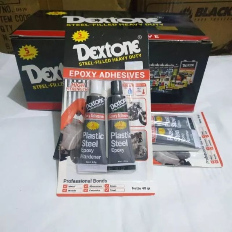 Jual Lem Besi Lem Dextone 5 Menit 48gr Lem Besi Baja Kayu Plastik ...