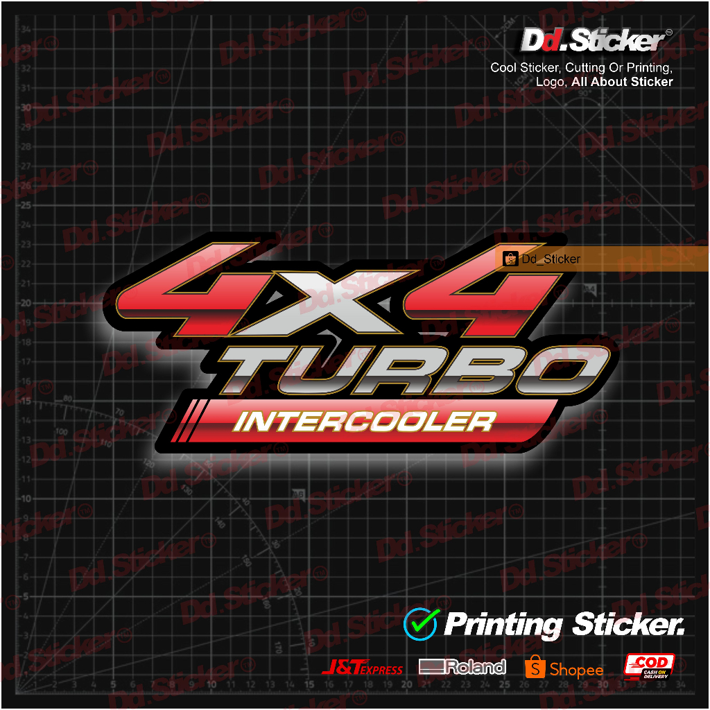 Jual Sticker 1 SET 4X4 Turbo Intercooler (Printing Sticker) | Shopee ...