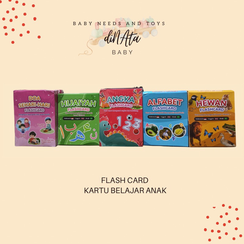Jual [ DINATA baby ]FLASH CARD EDUKASI ANAK | BAHAN TEBAL ASTER 200GR ...