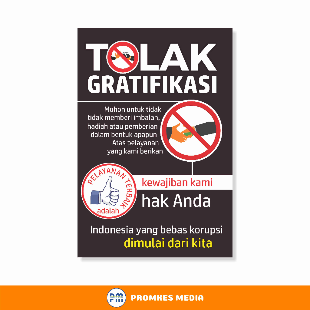 Jual Poster Tolak Gratifikasi, Korupsi, Suap Hitam | Shopee Indonesia