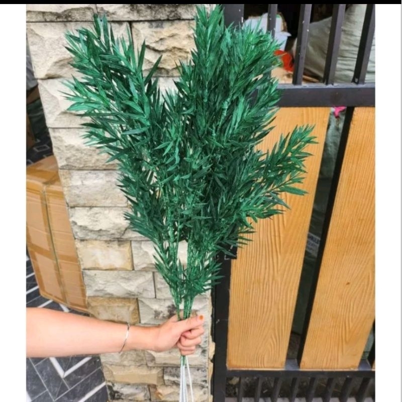 Jual Ranting Bambu + Daun Hijau Tinggi 1 Meter Bambu Artificial ...