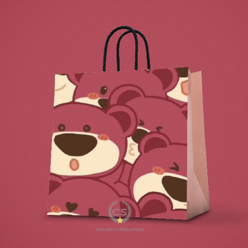 Jual Paperbag Custom Lotso Toy Story Cheviostar Goodie Bag Ulang Tahun ...