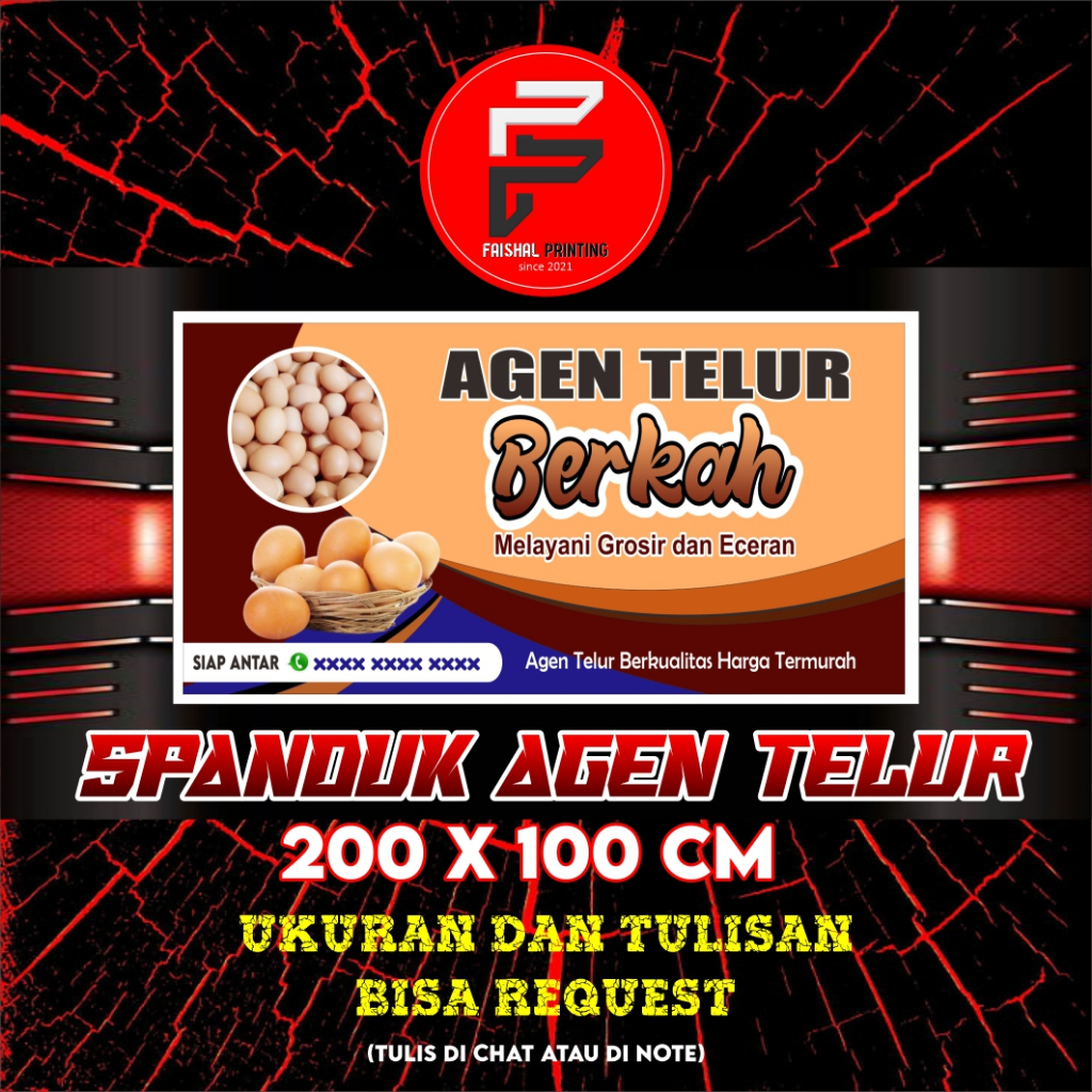 Jual Spanduk Agen Telur / Banner Agen Telor / Banner Kustom Ukuran 2 x ...