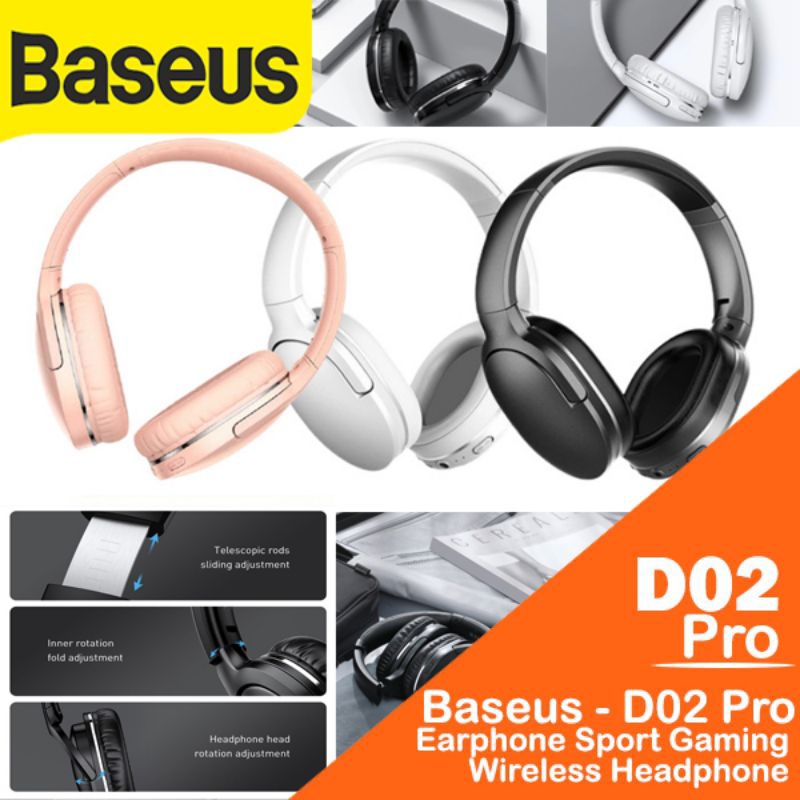 Jual Baseus Encok D02 Pro Headphone Bluetooth Wireless Noise Reduction ...