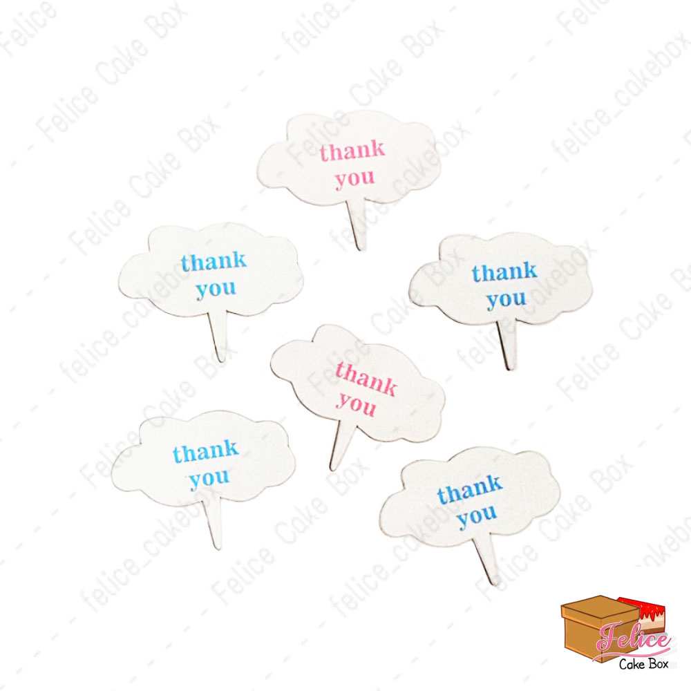 Jual CLOUD CAKE TOPPER / TOPPER KUE BENTUK AWAN / TOPPER KUE THANKYOU ...