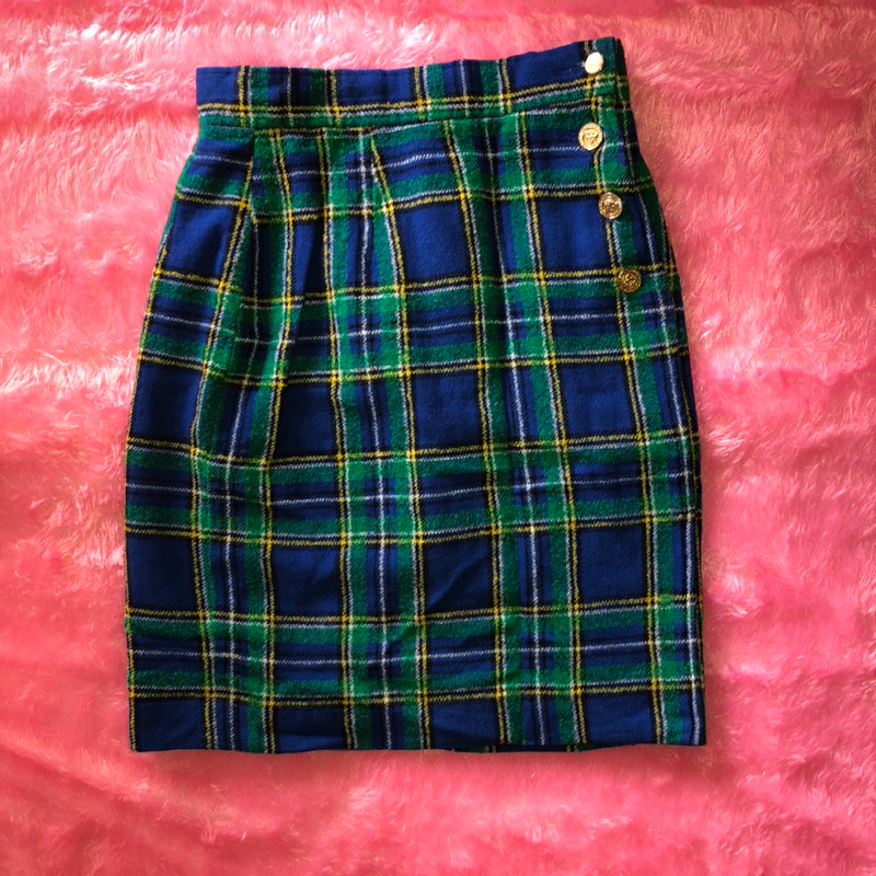 Jual Vintage Mini Plaid Flanel Skirt | Shopee Indonesia