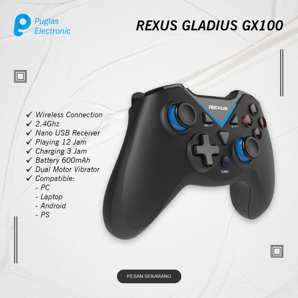Jual Joystick Wireless Rexus Gladius GX100 Stick Gaming Gamepad Android ...