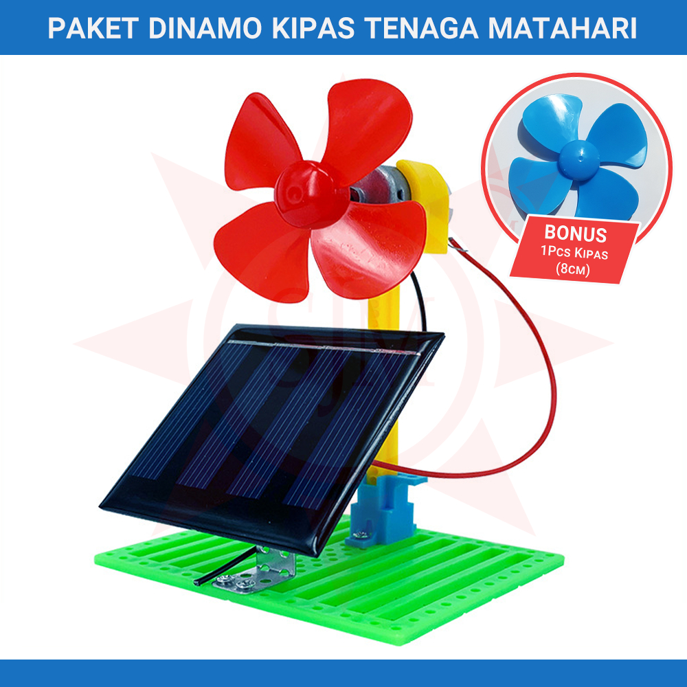Jual Paket Rangkaian Dinamo Kipas / Baling Baling Panel Tenaga Matahari ...