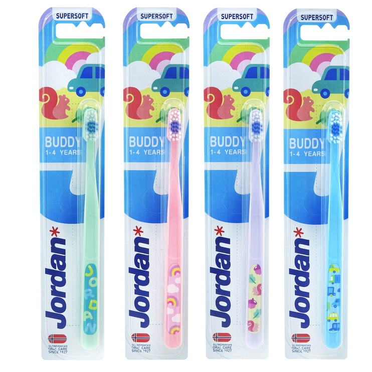Jual Jordan Oral Care Kids Buddy Step 2 (1-4 Y) Super Soft - Sikat Gigi ...